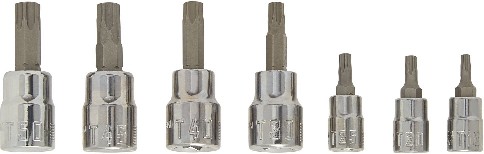 7 -Piece 1/4-in 3/8-in Drive Set Torx Bit Driver Socket Set